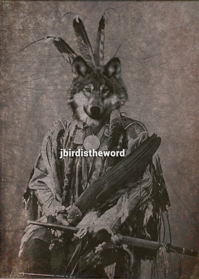 Native Wolf Drawings
