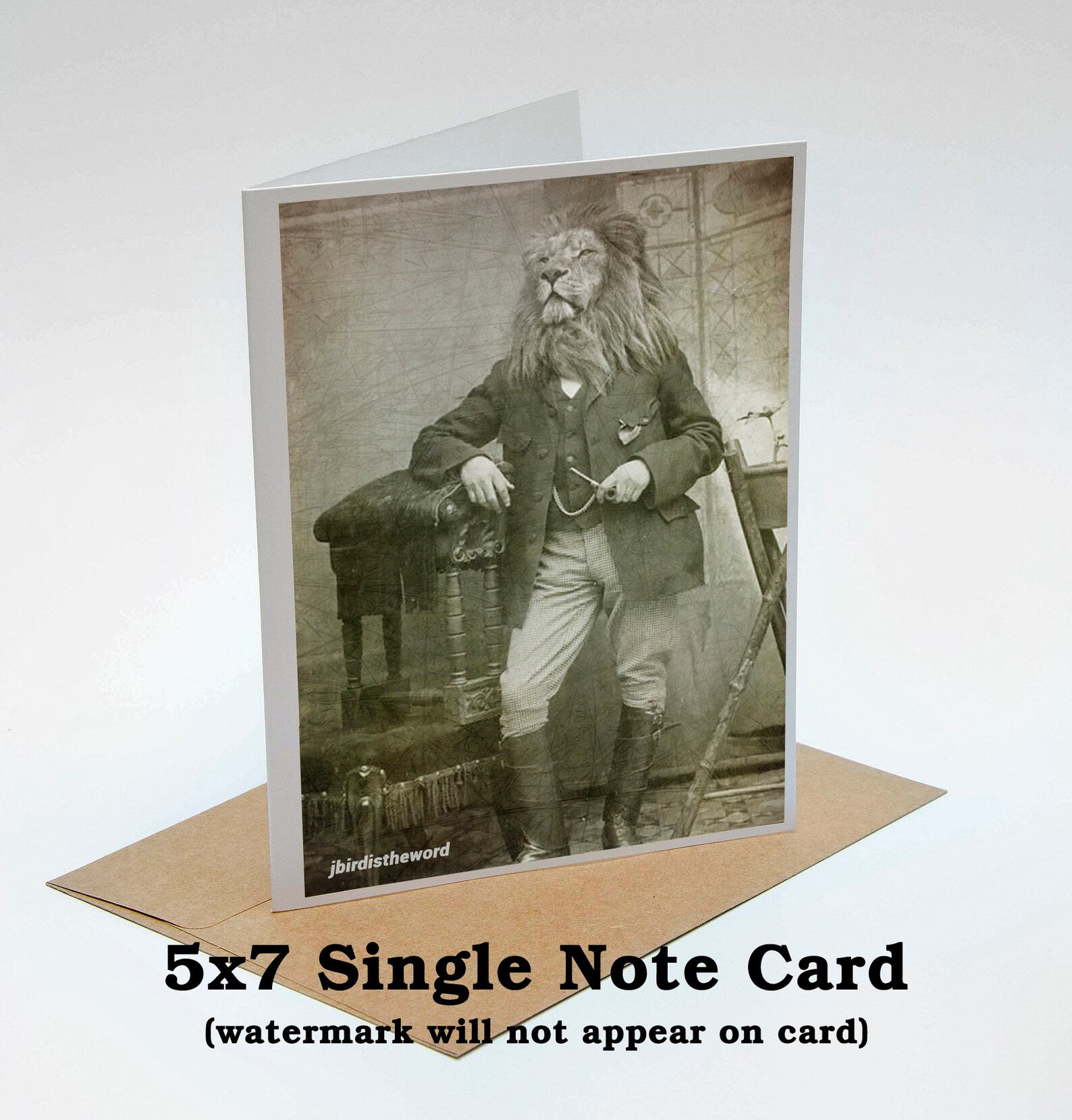 Lion King Victorian Edwardian Note Cards Animals in | Etsy