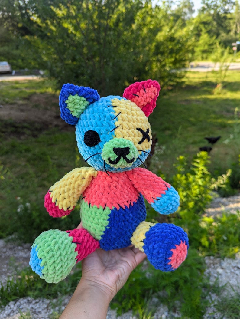 Patchy the Cat Crochet Pattern | Amigurumi Cute Patchwork Cat Stuffed ...