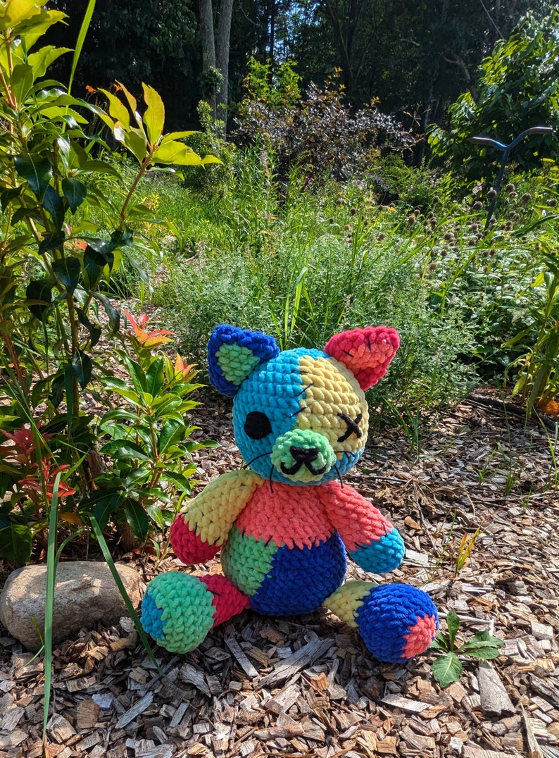 Patchy the Cat Crochet Pattern | Amigurumi Cute Patchwork Cat Stuffed ...