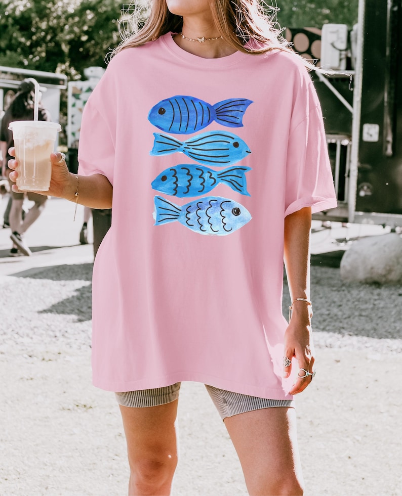Comfort Colors Watercolor Fish Shirt, Fishing Shirt, Fisherman ...