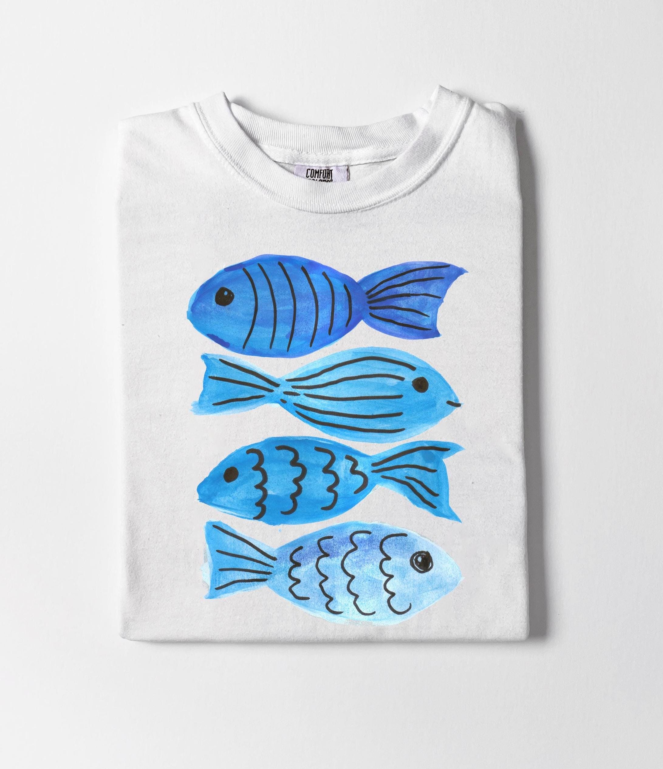 Comfort Colors Watercolor Fish Shirt, Fishing Shirt, Fisherman ...