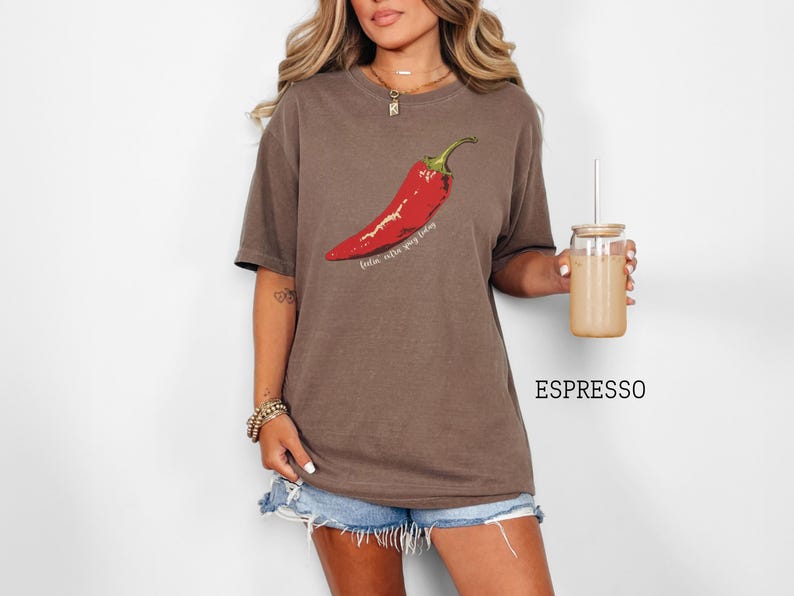 Comfort Colors Extra Spicy Chili Pepper Shirt, Foodie Shirt, Chili ...