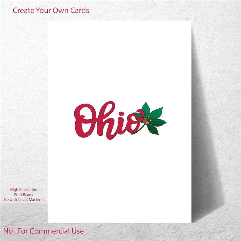 Script Ohio Buckeye Leaf Digital Art: Ohio State Design (PNG, SVG Files ...