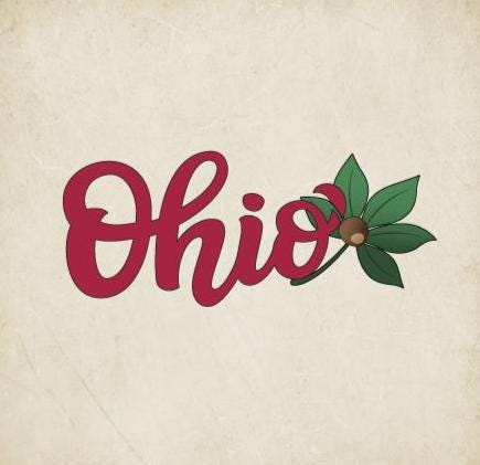 Script Ohio Buckeye Leaf Digital Art: Ohio State Design (PNG, SVG Files ...
