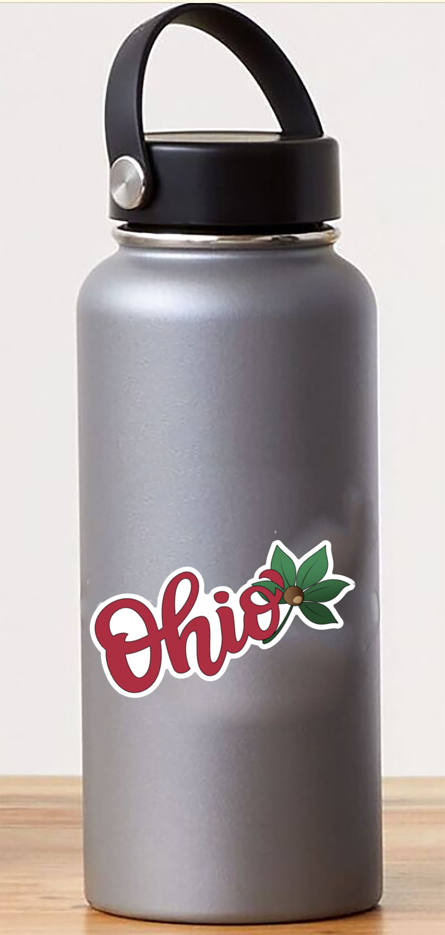 Ohio Script Buckeye Leaf Sticker: Waterproof State Pride Decal - Etsy
