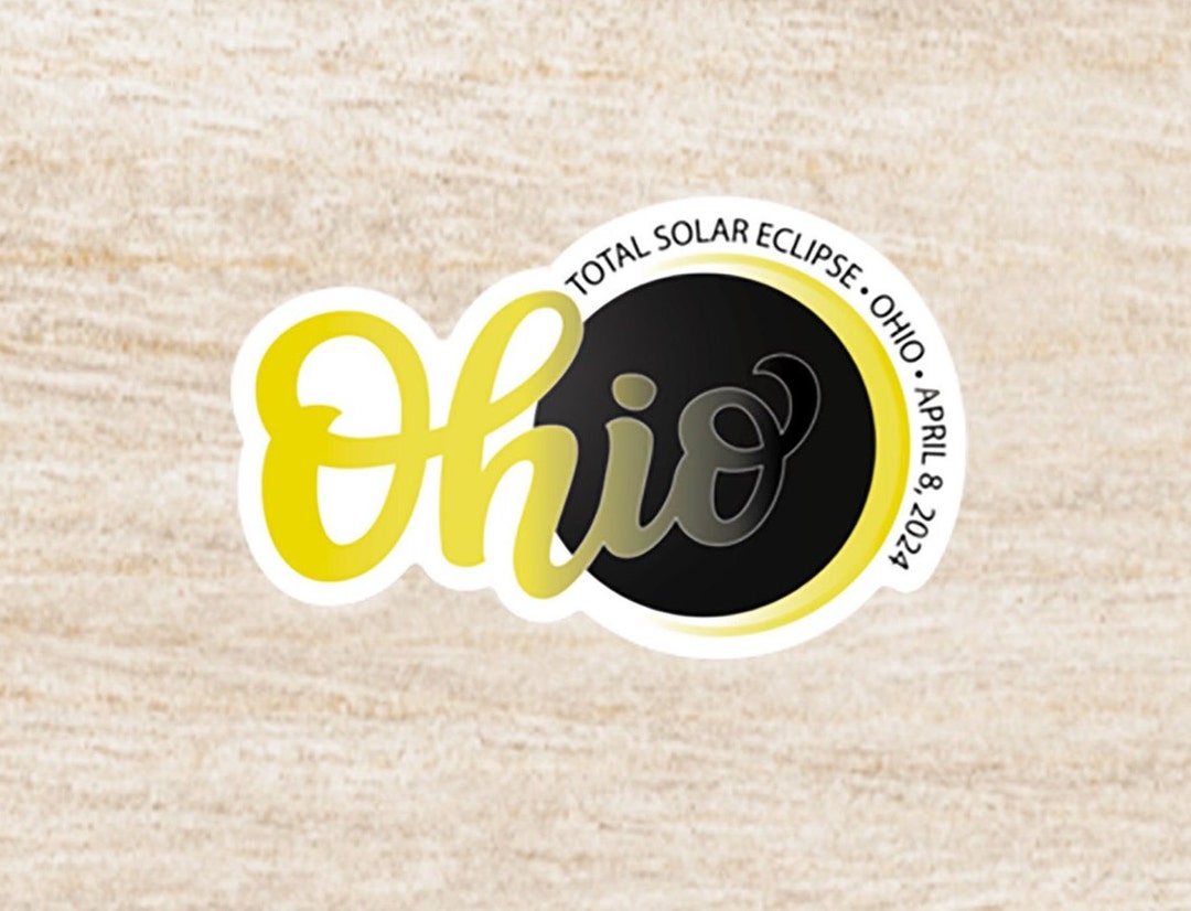 Solar Eclipse 2024 Sticker, Vinyl Sticker, Laptop Sticker, Total ...