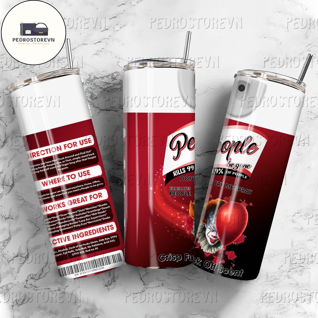 Red Killer Clown Spray 20 Oz Skinny Tumbler Sublimation, Horror Design ...