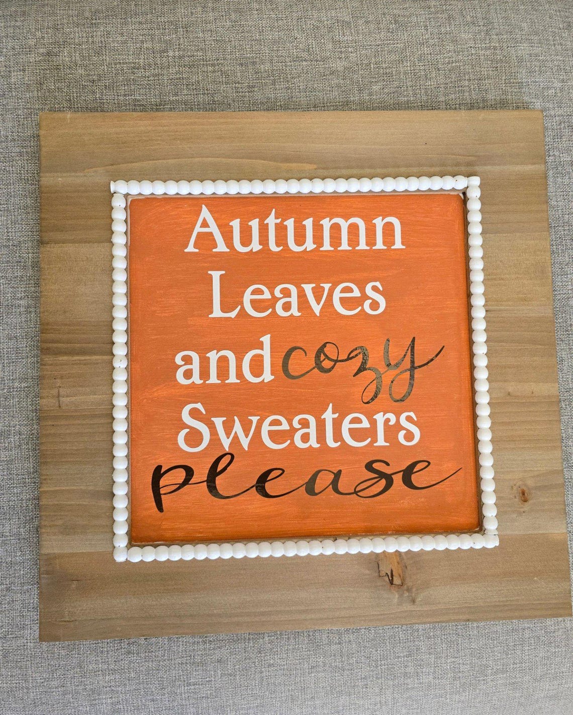 Wooden Autumn Leaves Sign - Etsy