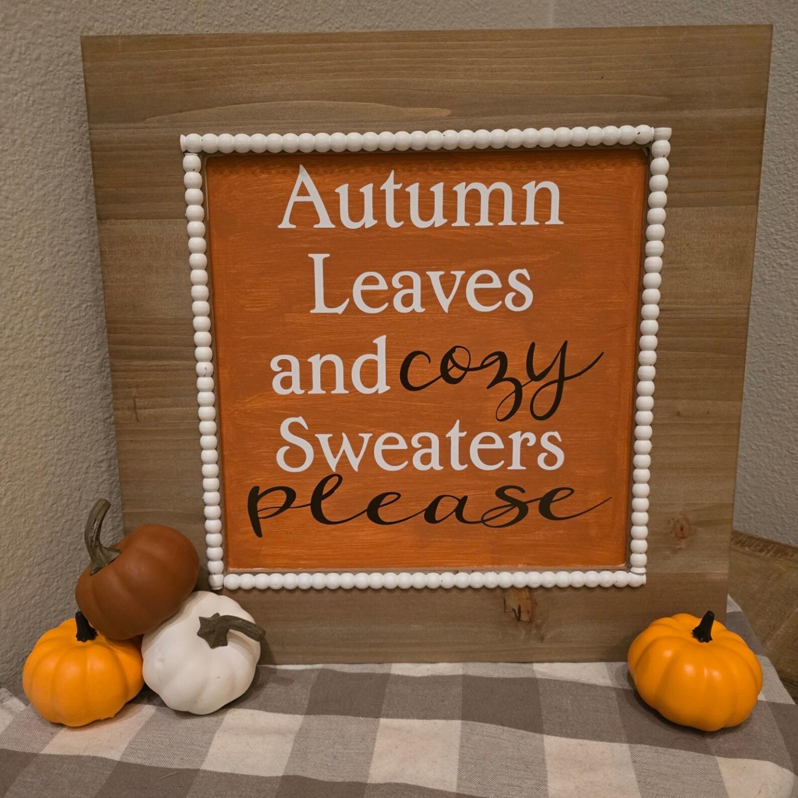Wooden Autumn Leaves Sign - Etsy