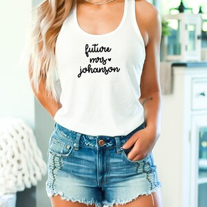 Custom Future Mrs. Baby Tee , Personalized Fiancée Tan Top, I Said Yes ...