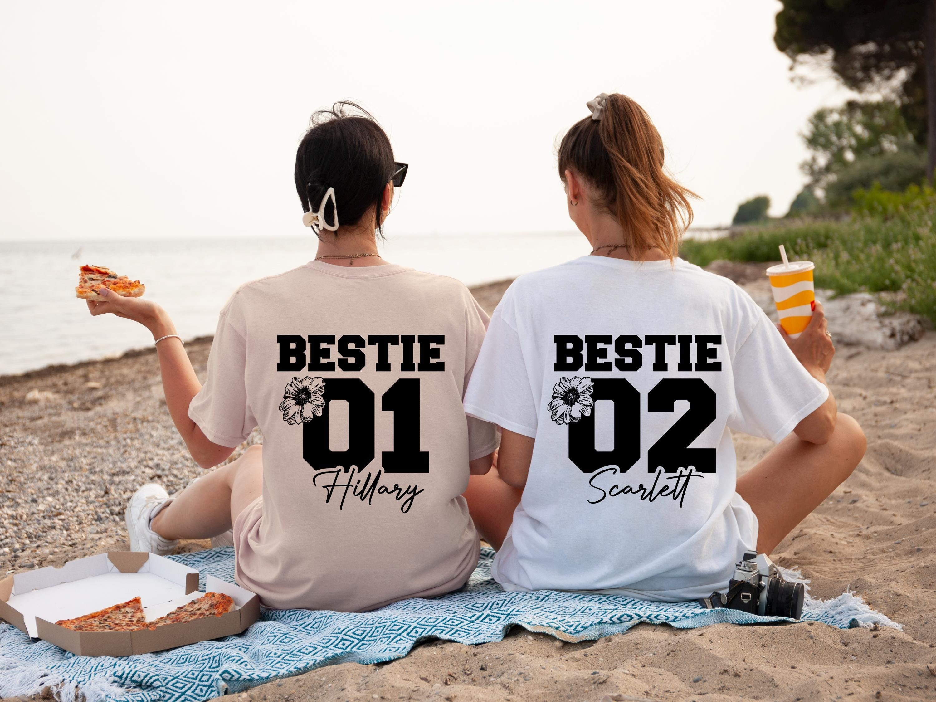 Custom Aesthetic Bestie Shirt,womens Matching Bestie Sweatshirts ...