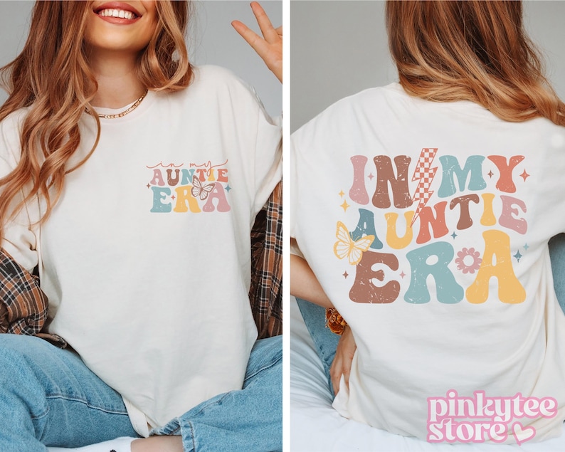 In My Auntie Era Hoodie, Baby Announcement Shirt for New Aunt, Future ...