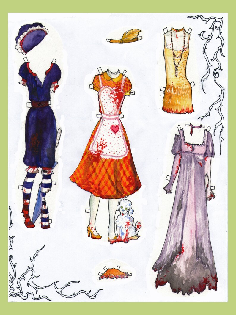 Zombie Couture Paper Dolls - Etsy
