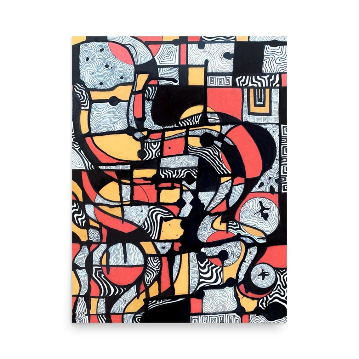 GOOD VIBRATIONS | Abstract Geometric Wall Art Print - Etsy