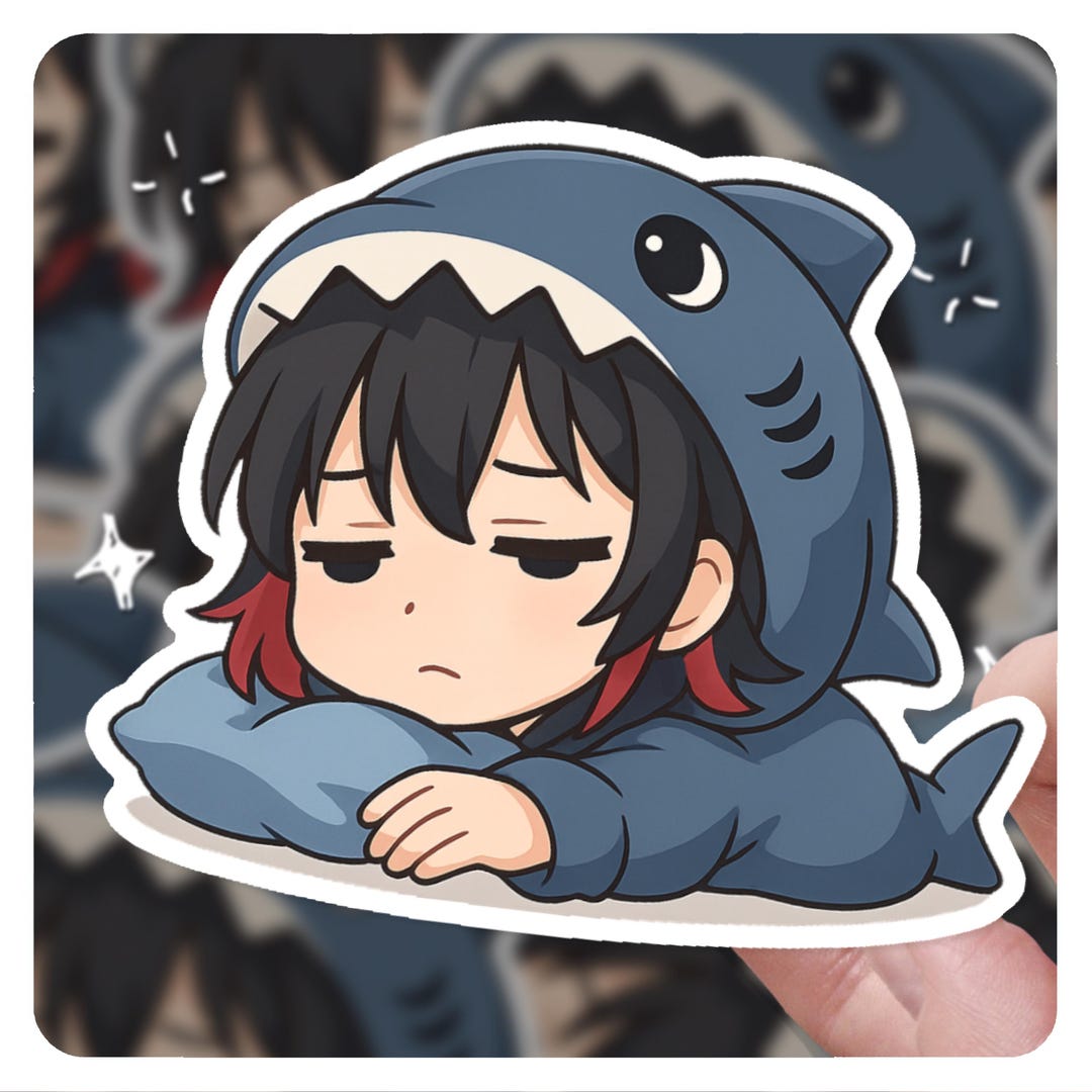 Sleepy Shark Ellen Sticker: Zenless Zone Zero Chibi Fan Art - Etsy