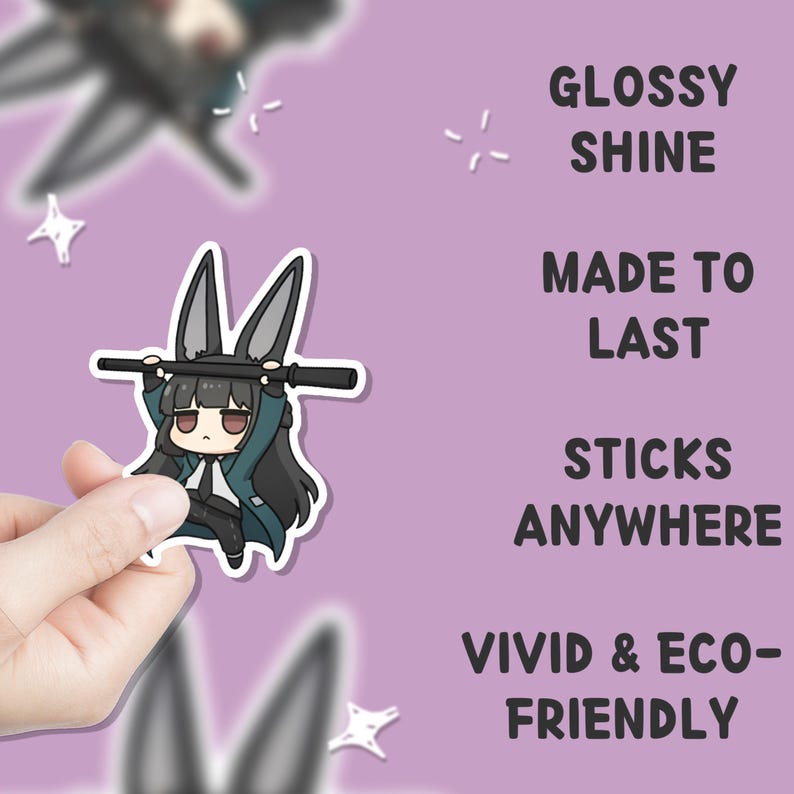 Chibi Miyabi Hands up Meme | Zenless Zone Zero Sticker | 3 Sticker | 3 ...
