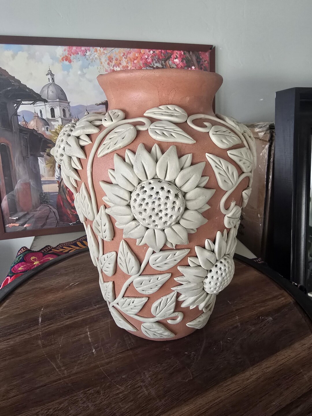 Embroidered Clay Vase- Large- Hecho En Oaxaca - Etsy