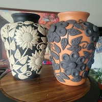 Black Talavera Vase - Etsy