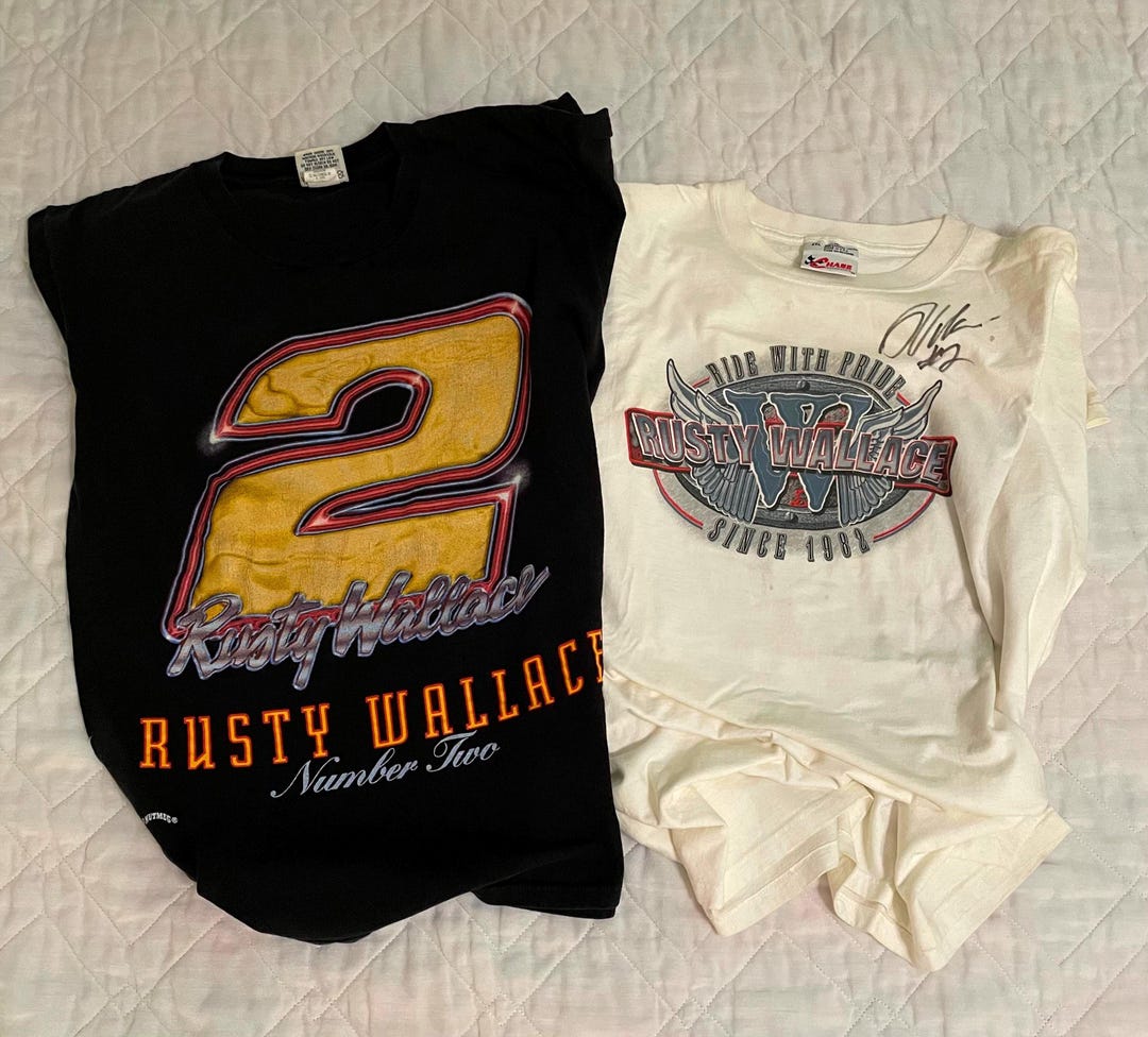 Vintage Rusty Wallace Shirt Bundle, 100% Cotton, Black Size L, White ...