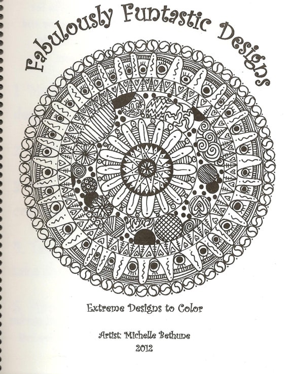 Coloring Book Fabulously Funtastic Designs Extreme Designs to | Etsy