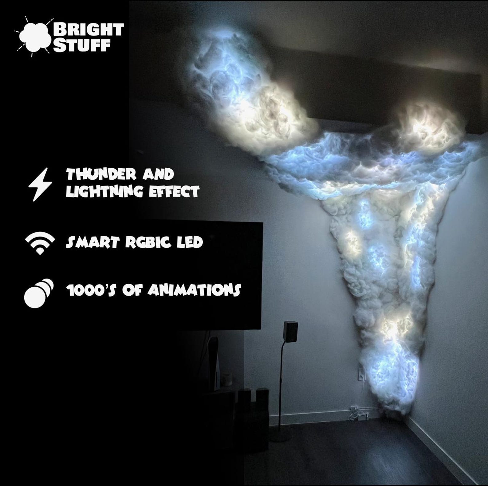 Pre-made Cloud Ceiling | Quick & Easy - No Mess | Tik Tok Cloud Light ...