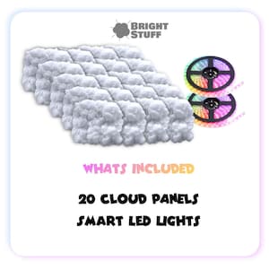 Cloud Wall Panels With Smart LED Lights | Soundproof, Alexa Compatible ...