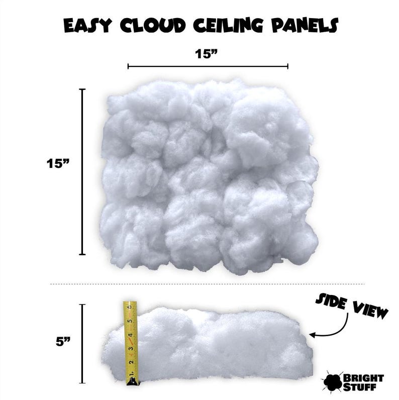 Pre-made Cloud Ceiling | Quick & Easy - No Mess | Tik Tok Cloud Light ...