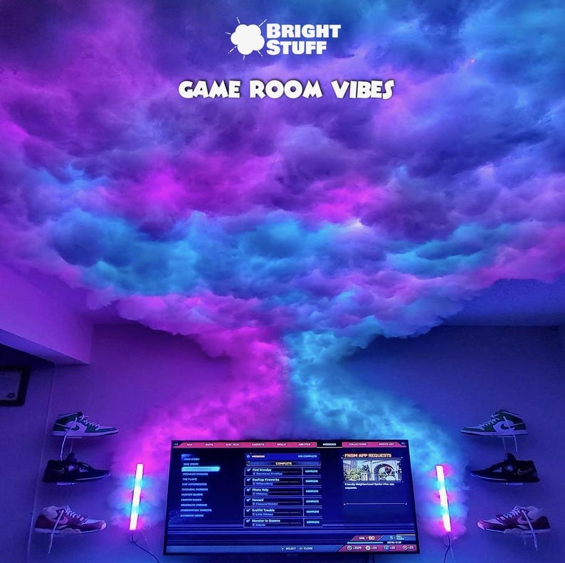 Cloud Ceiling Kit | Tiktok Cloud Light - 20 Panels | Thunder Cloud Wall ...