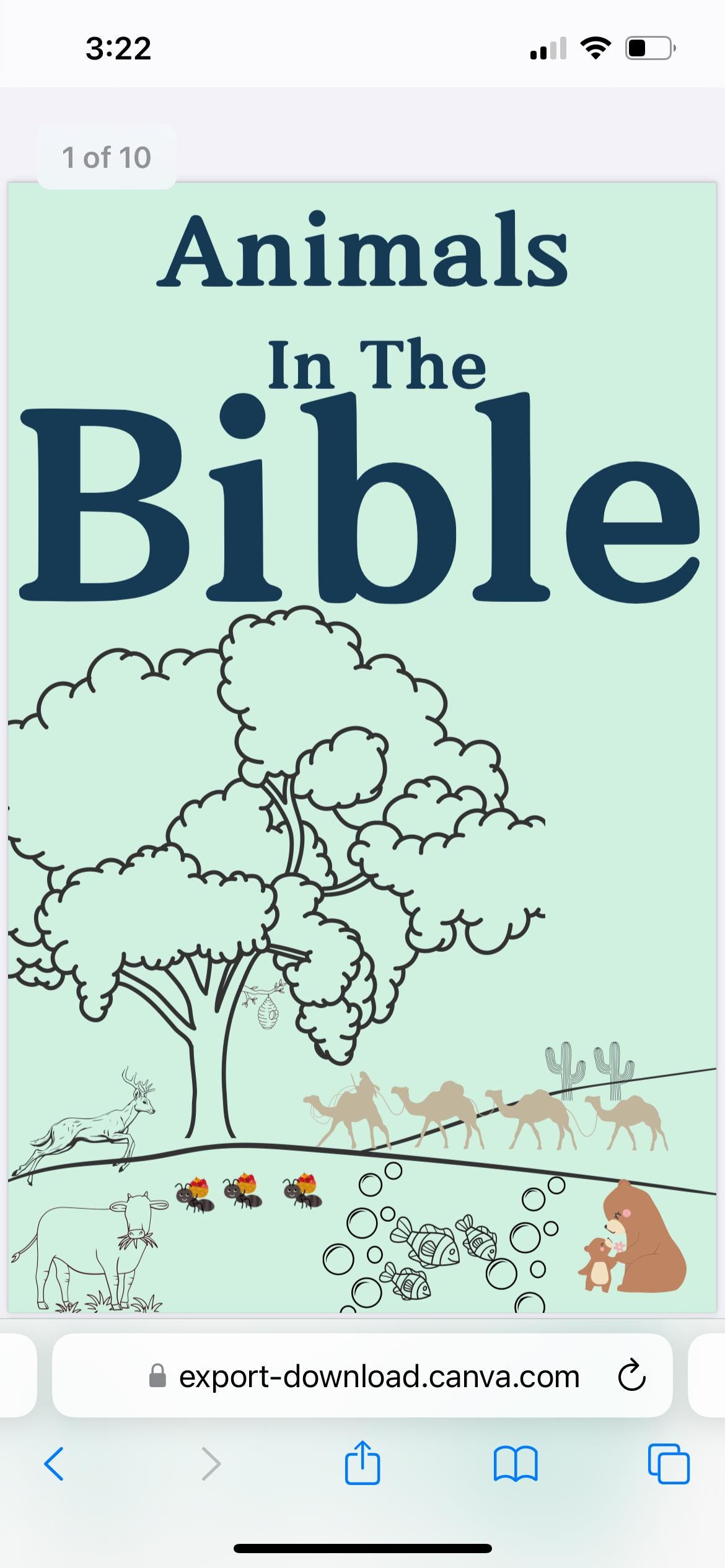 Animals in the Bible Coloring Pages | 10 Pages - Etsy