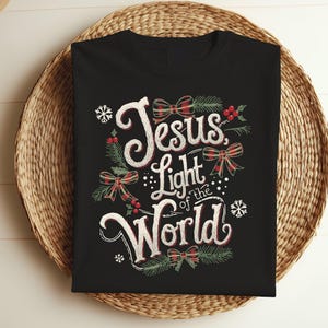 Jesus Light of the World Shirt, Religious Shirt, Christmas Shirt ...