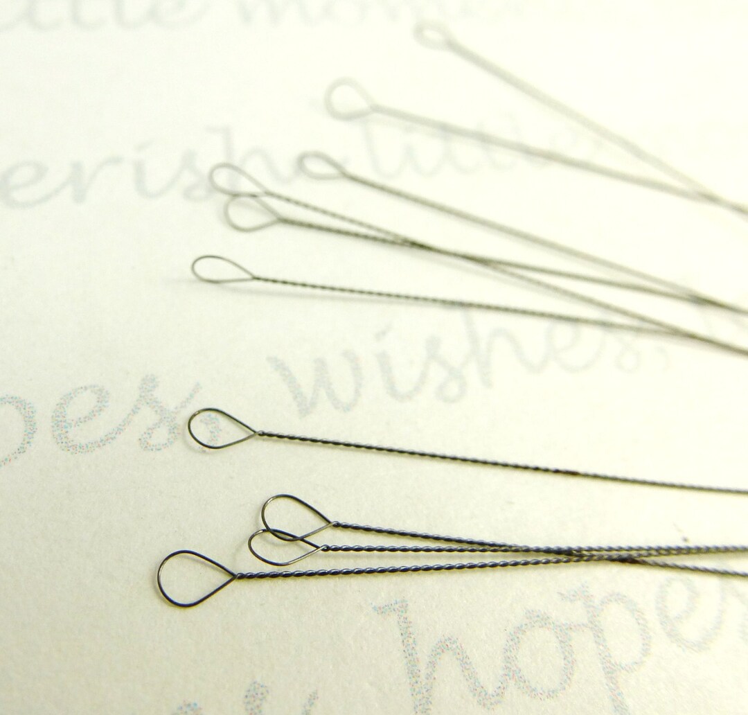 12 Beading Needles 0.19mm EXTRA FINE, Flexible Twisted Steel ...