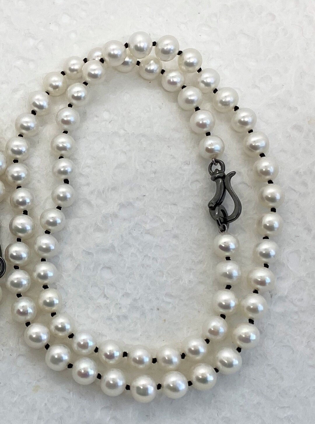 Gen Z Black and White Pearls Edgy Chic Modern Freshwater - Etsy