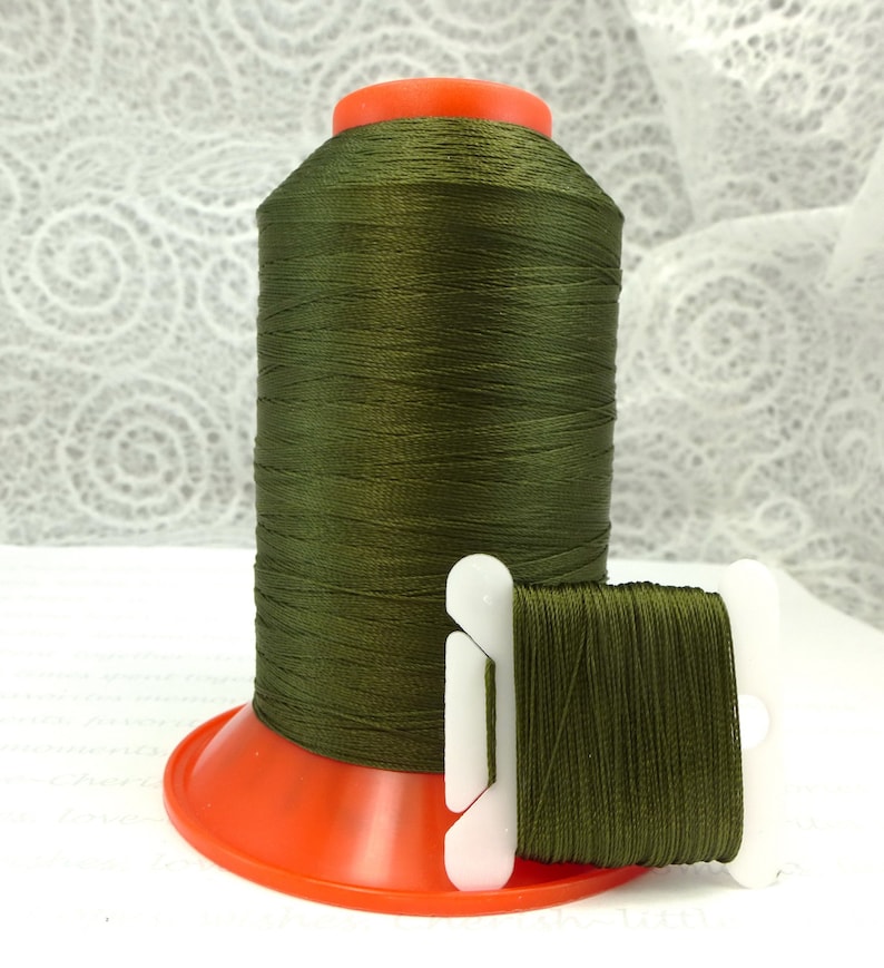 OLIVE Serafil Thread: Silk-like Polyester for Pearl Stringing, Knotting ...