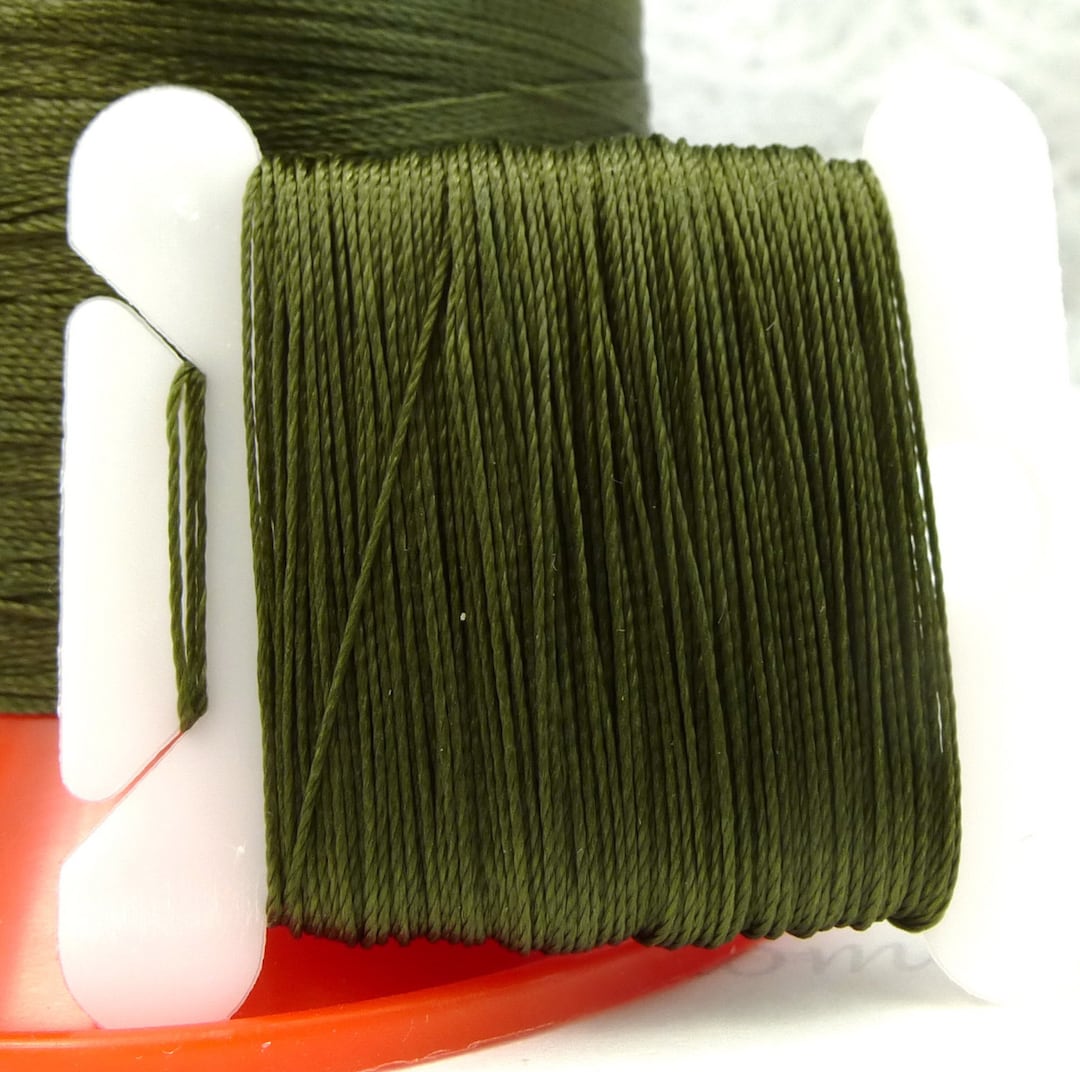 OLIVE Serafil Thread: Silk-like Polyester for Pearl Stringing, Knotting ...