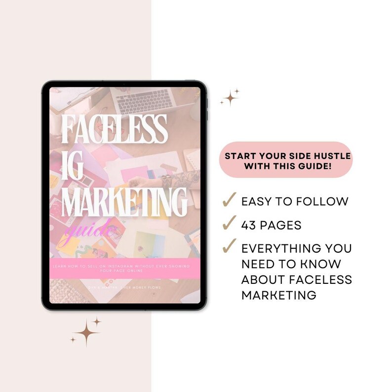 Faceless Digital Marketing Guide - Etsy