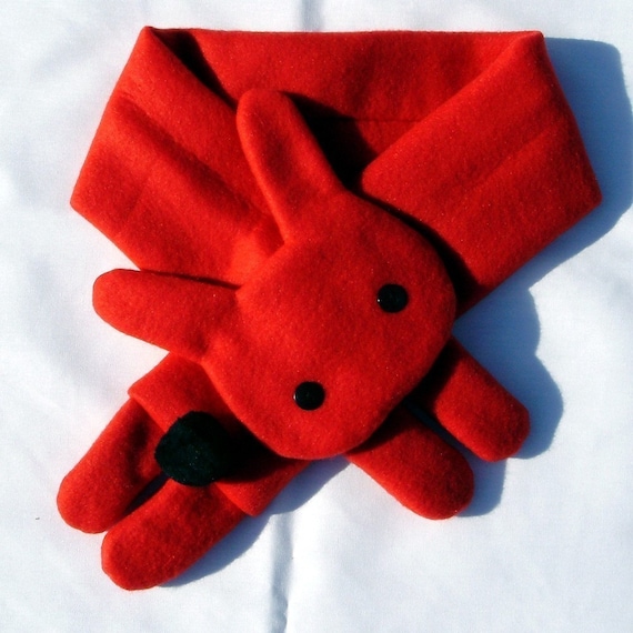 Red Bunny Scarf | Etsy