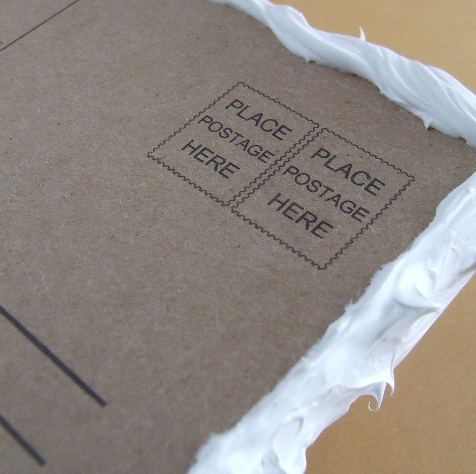 Rainbow Cake Card, a Nice Slice of Fake Postcard Cake. - Etsy