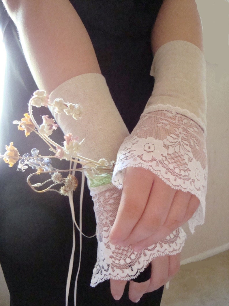 Neo Victorian Ribbon Lace up Corset Cuffs Edwardian Gothic - Etsy