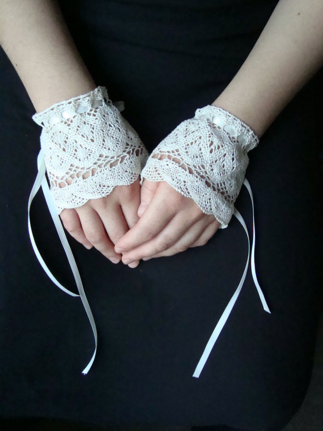 Fingerless Lace Gloves Steam Punk Neo Victorian Gauntlets - Etsy