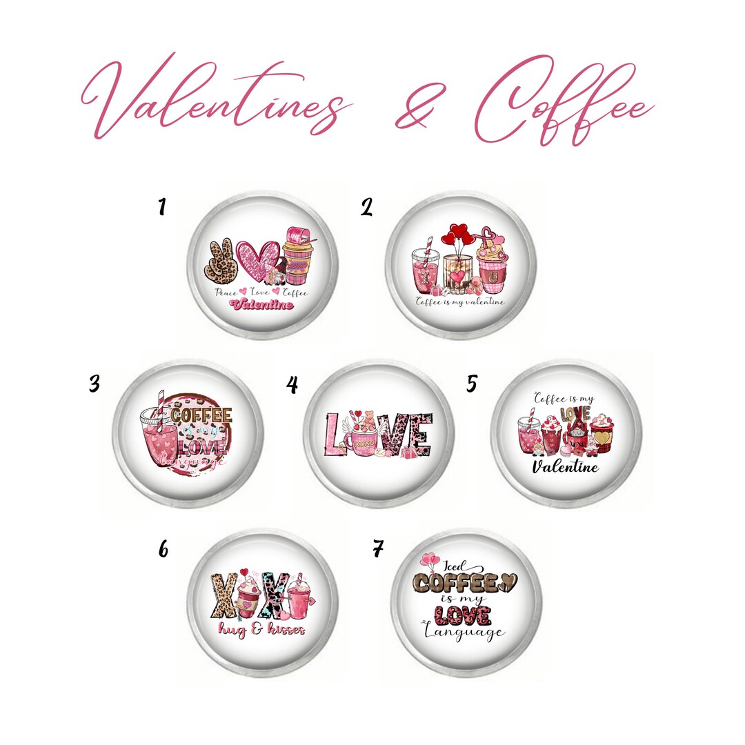 Valentines Day and Coffee Snap, Compatible With Ginger Snaps, 18mm Snap ...