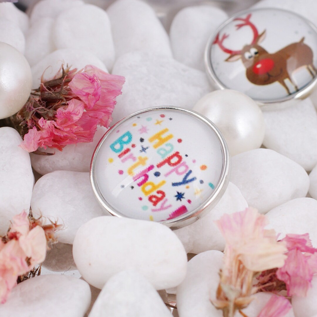 Happy Birthday Snap, Compatible With Ginger Snaps, 18mm Snap Button ...