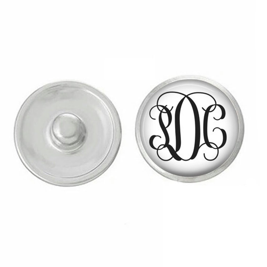 Monogram Snap, Custom Snap, Initial Snap, Compatible With Ginger Snaps ...