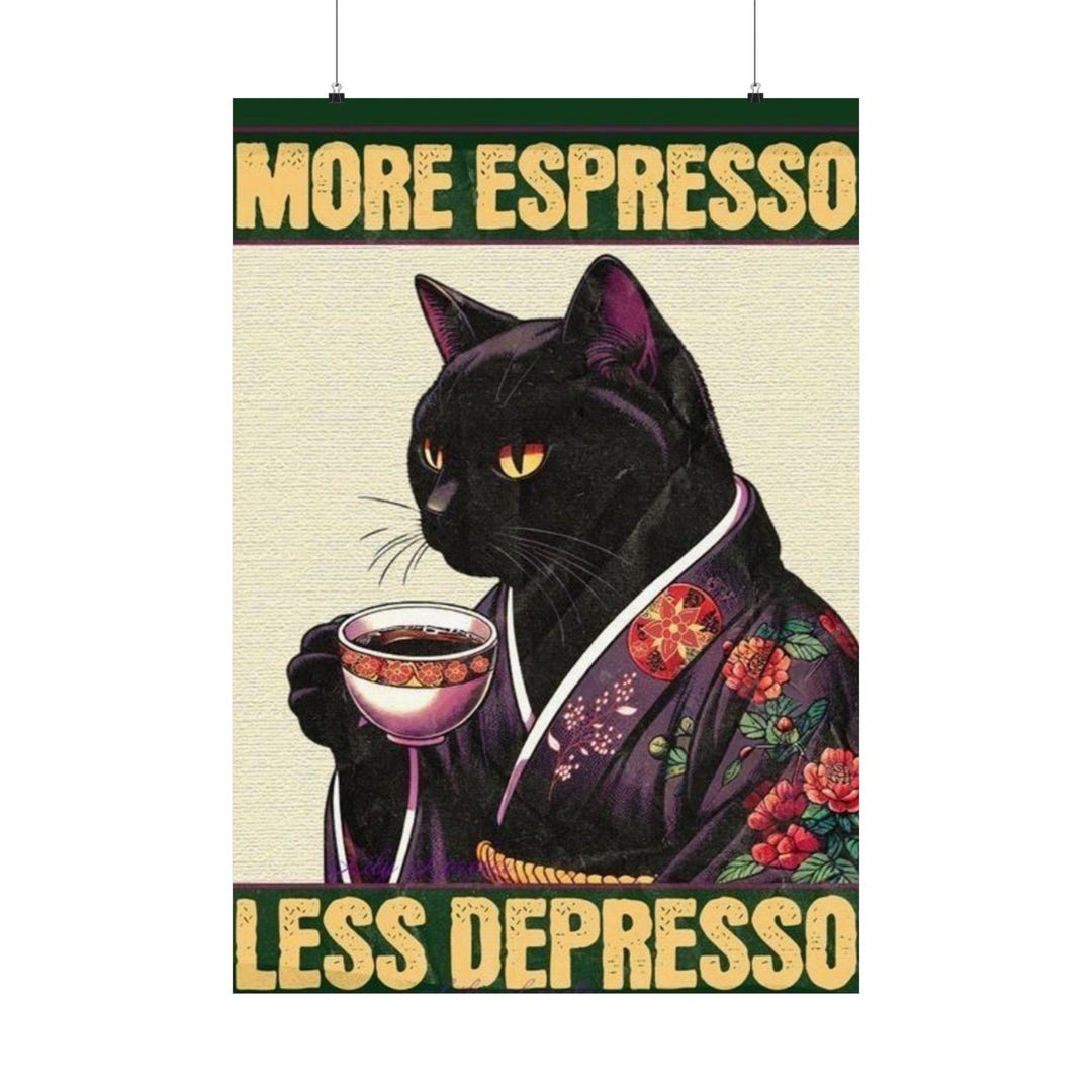Vertical Cat Posters, Espresso Poster, Meme Poster - Etsy