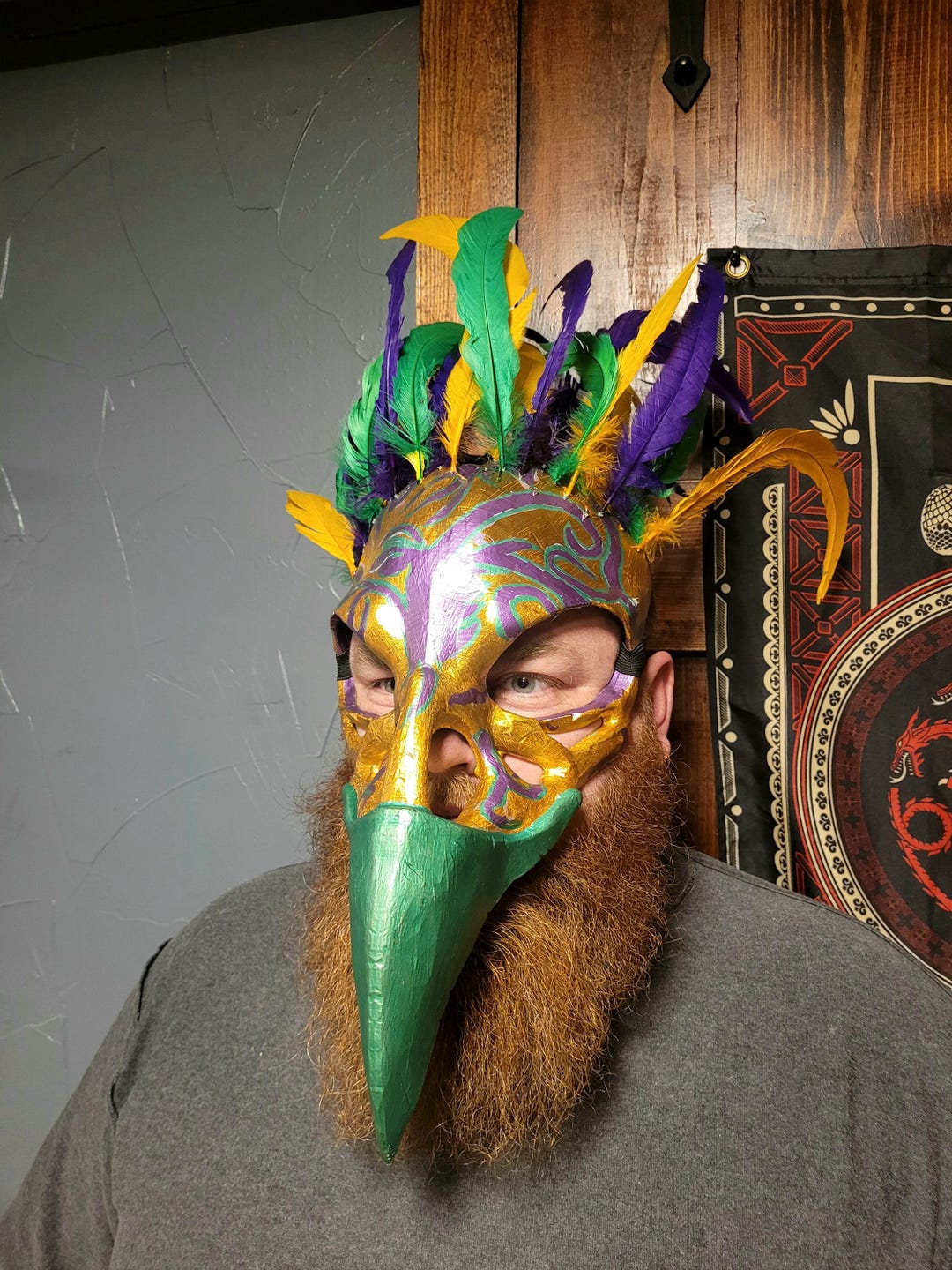 Handcrafted Wearable Mardi Gras Raven Skull Mask - Etsy