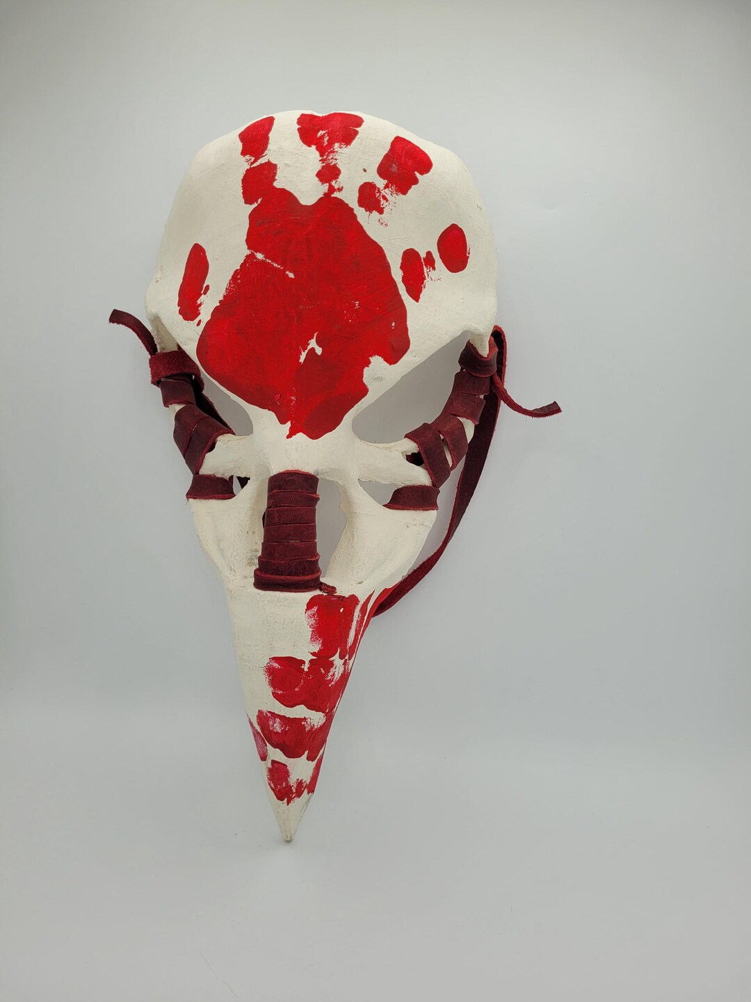 Wearable Raven Skull Mask Handcrafted Ogham Writings, Runes, and ...