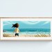 Girl by the Ocean Art Print - Seascape Wall Art for Kids Room, Ocean ...