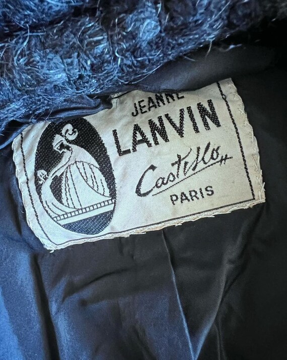 RARE 1950s Jeanne Lanvin-Castillo Paris wool mohair c… - Gem