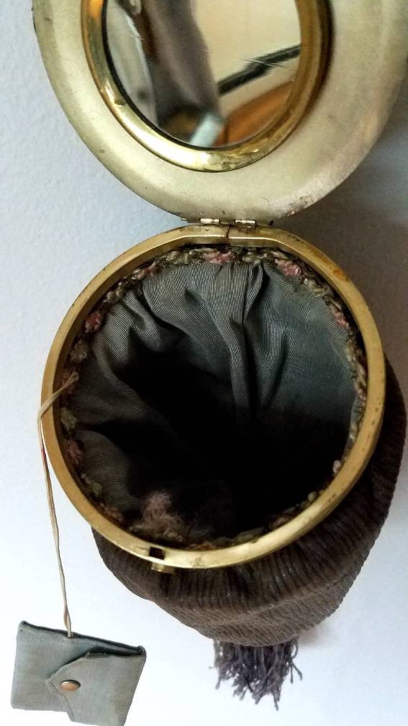 Sybil Edwardian Reticule Leather Purse Art Nouveau Dance - Etsy