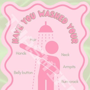 Visual Shower Routine Reminder Chart for Kids | Digital Download ...